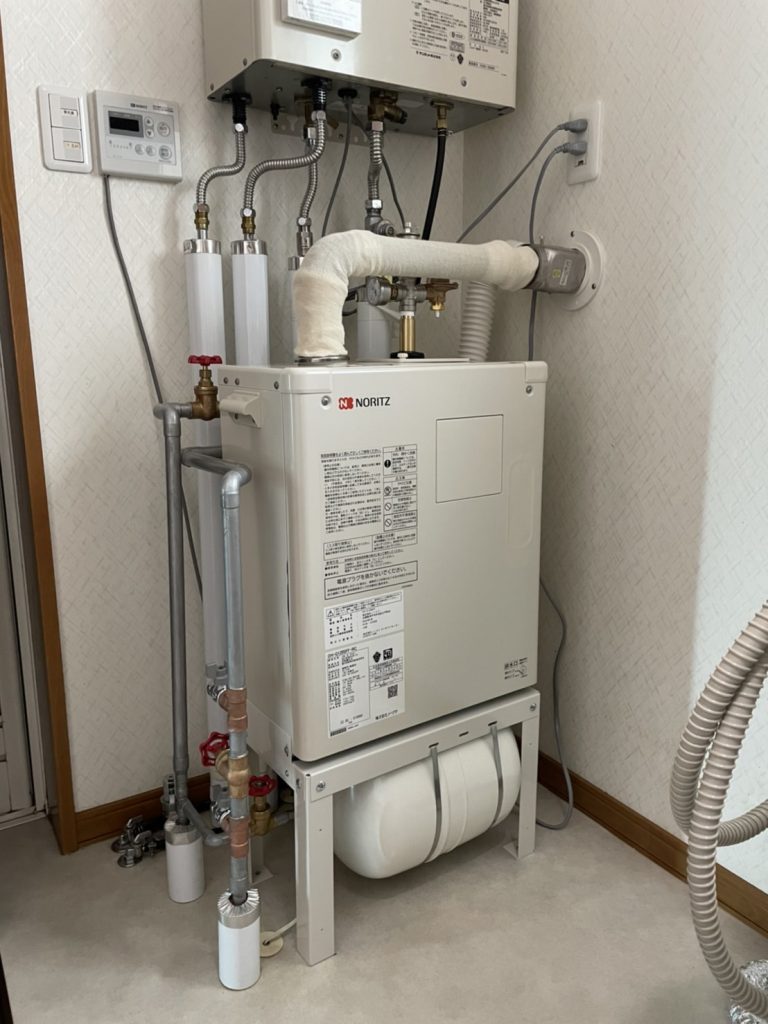 三菱 VKH-80KUからノーリツOH-G1205FF-RCへの交換工事 | 給湯器のかしわ