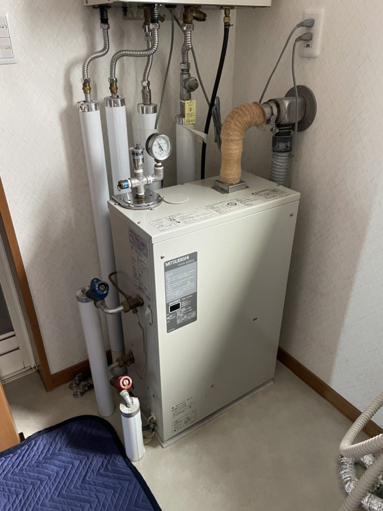 三菱 VKH-80KUからノーリツOH-G1205FF-RCへの交換工事 | 給湯器のかしわ